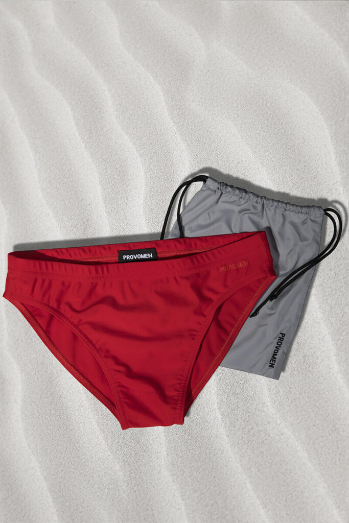 Low rise swim briefs (Cardinal red) - Provomen
